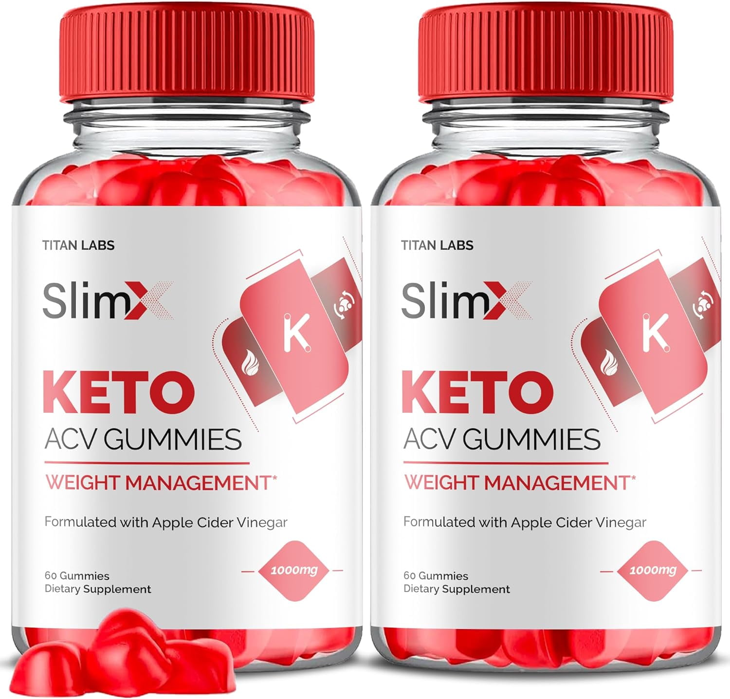 (2 Pack) SlimX Keto ACV Gummies - Apple Cider Vinegar Supplement for ...