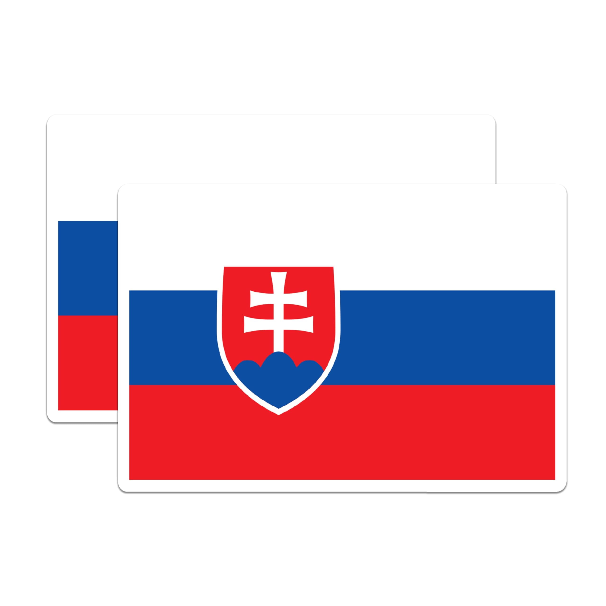 (2 Pack) Slovakia World Flag Magnets - Pride - 5 Inches On Longest Side ...