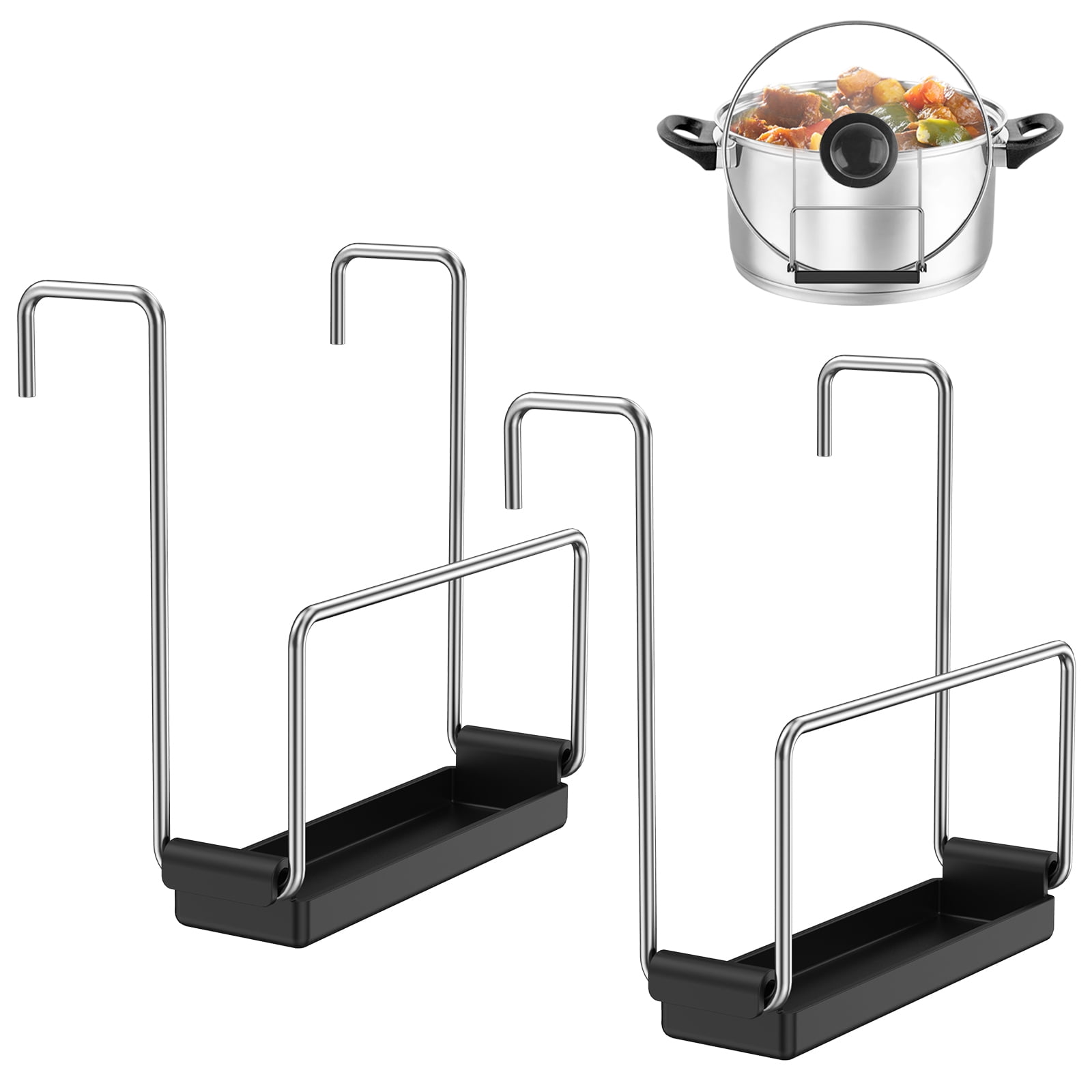 2-Pack Slow Cooker Lid Holder - Durable Stainless Steel with Silicone ...