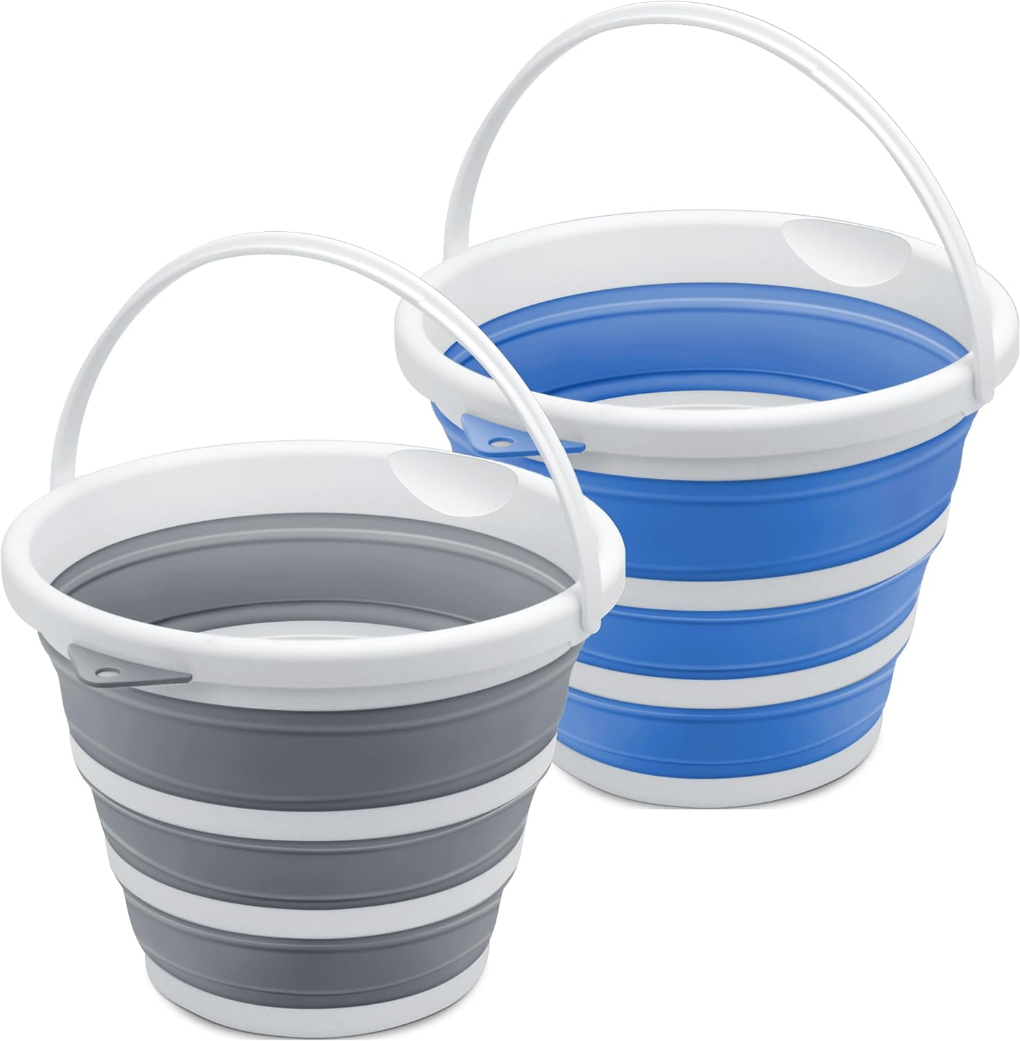 2-Pack Small Collapsible Bucket 1.3 Gal/5L, BPA-Free - Space-Efficient ...