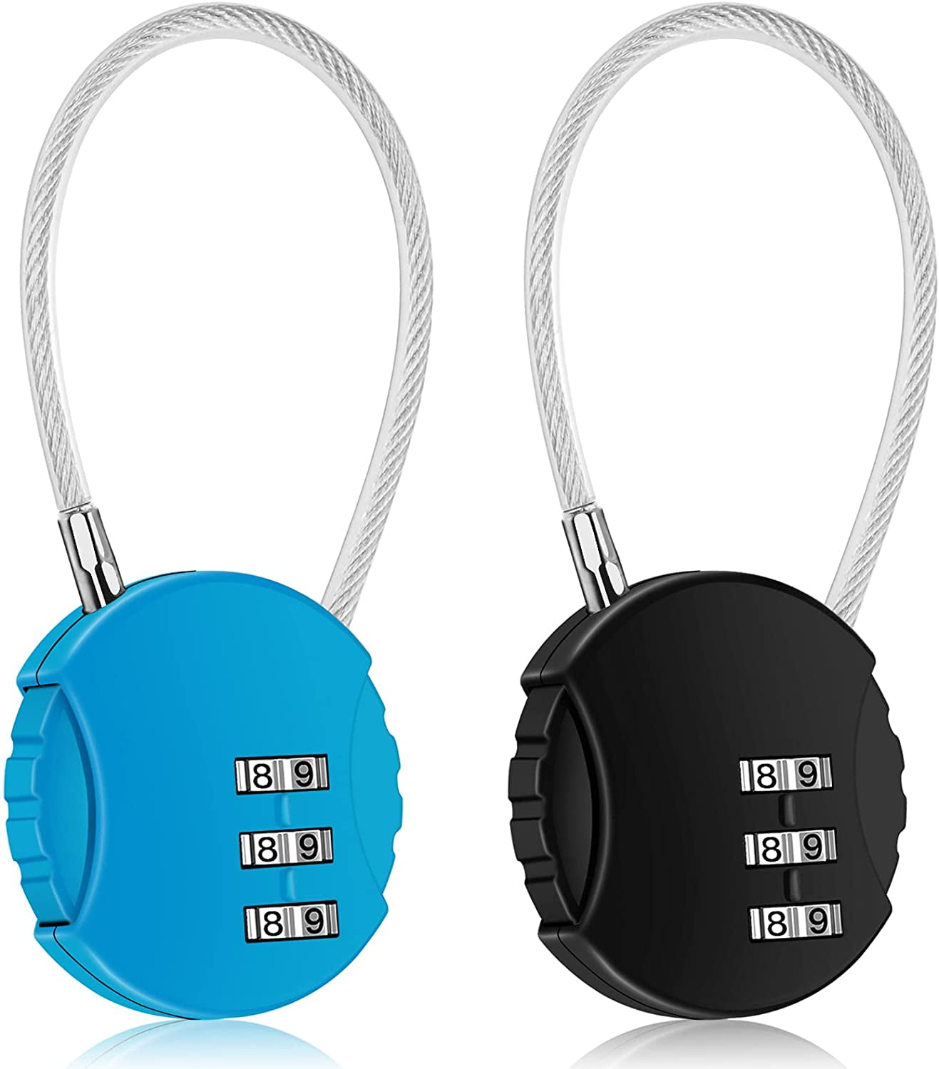 2 Pack Small Combination Lock, 3 Digit Luggage Locks Locker Lock ...