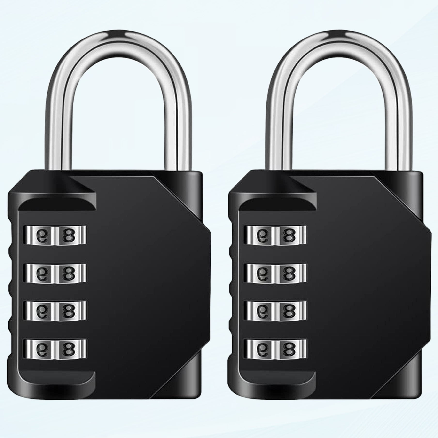 2-Pack Small Combination Locks with 4 Digit Outdoor Waterproof Locker ...