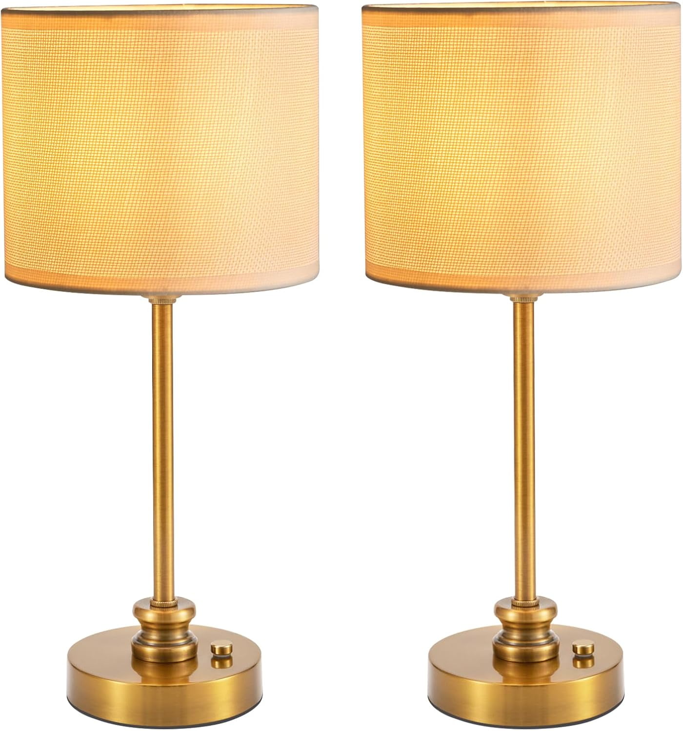 2 Pack Small Cordless Table Lamp with Dimmer, 5200mAh Rechargeable ...