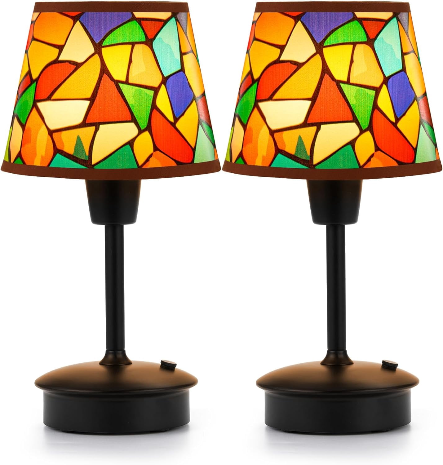 2 Pack Small Cordless Table Lamp for Restaurant Dinner Table, 5200mAh ...