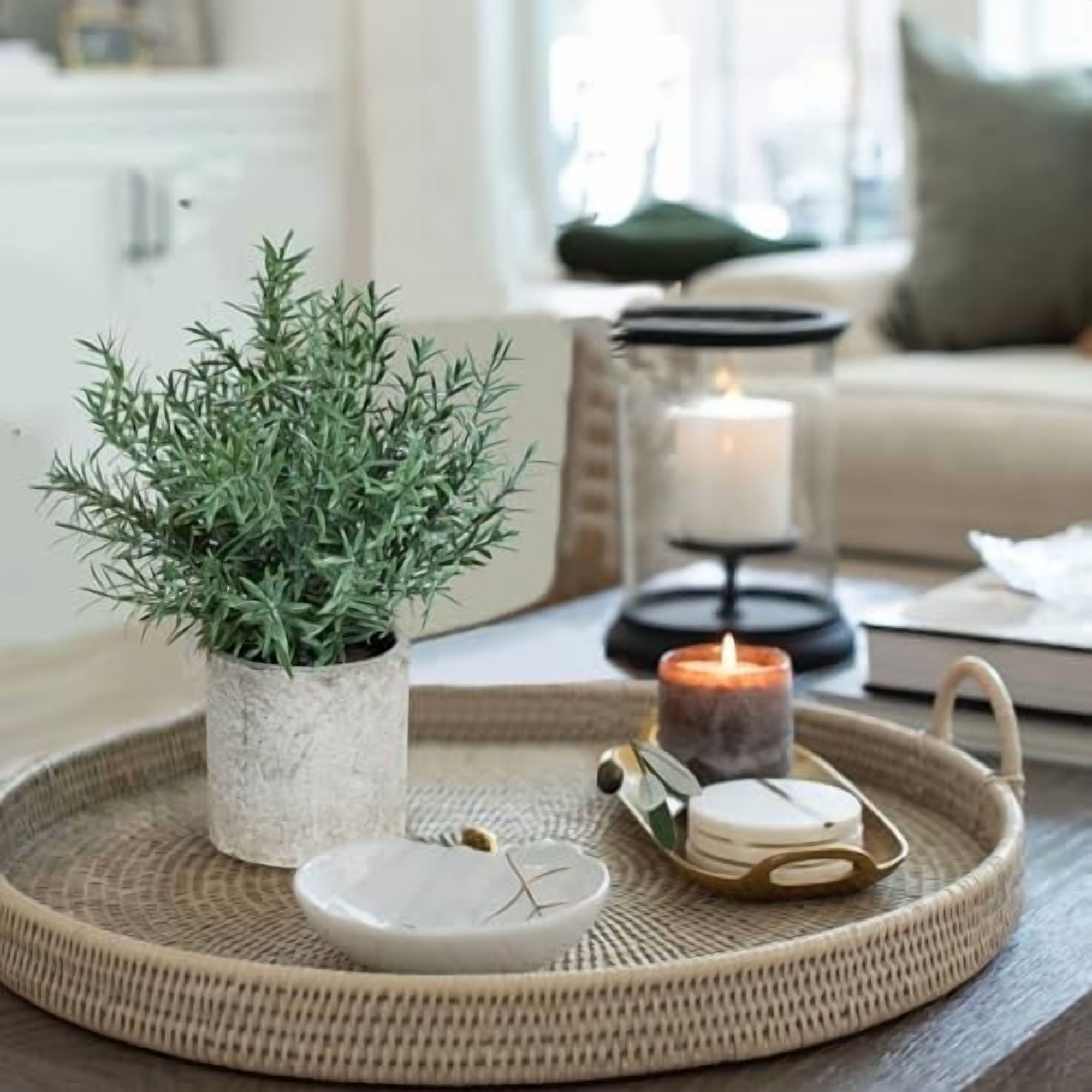 2 Pack Small Fake Plants Rosemary Potted Artificial Plants for Shelf ...