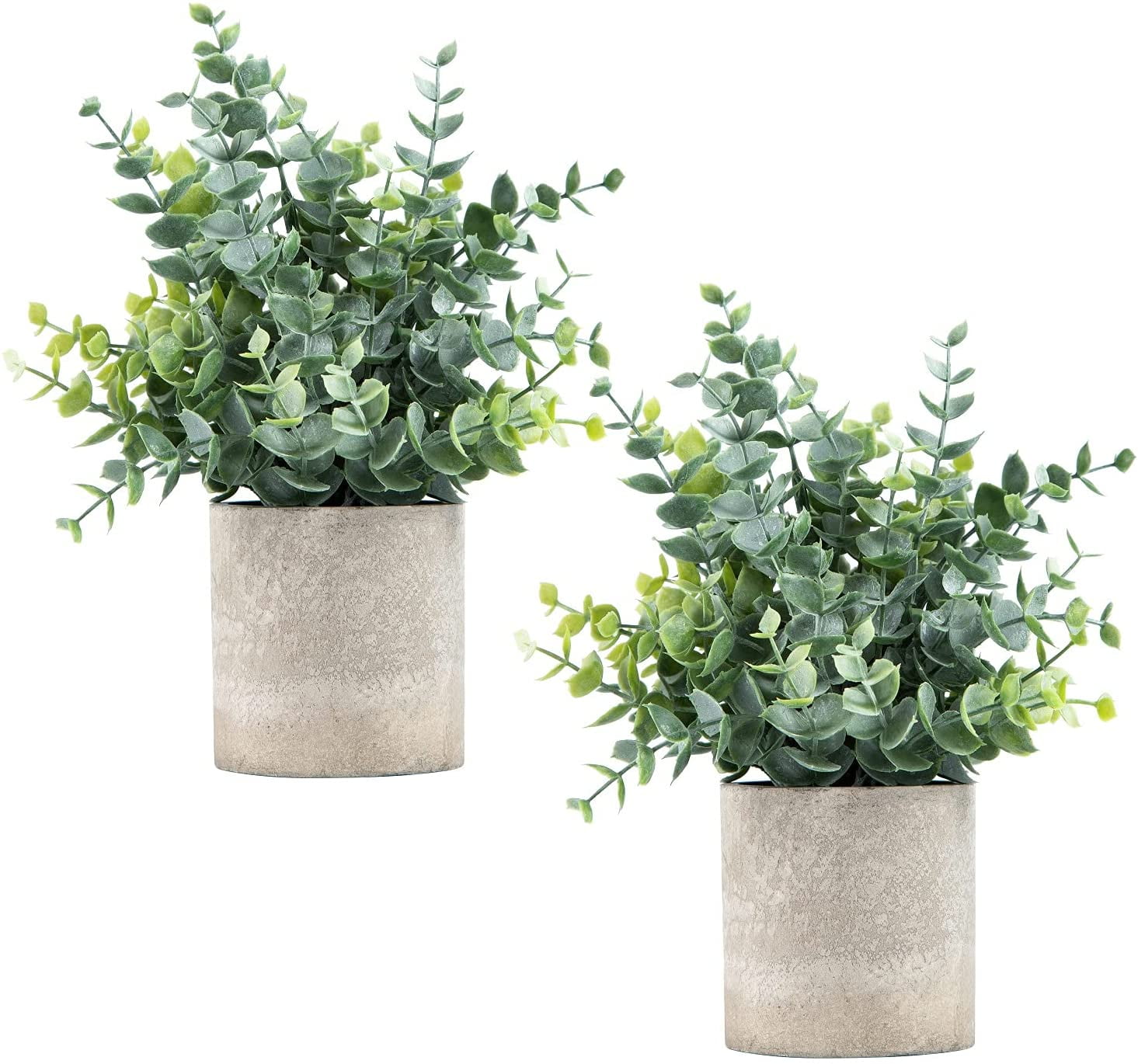 2 Pack Small Fake Plants Rosemary Potted Artificial Plants for Shelf ...
