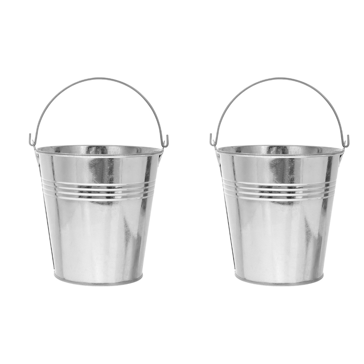 2 Pack Small Iron Bucket Candy Containers Chip Baskets for Storage Pots ...