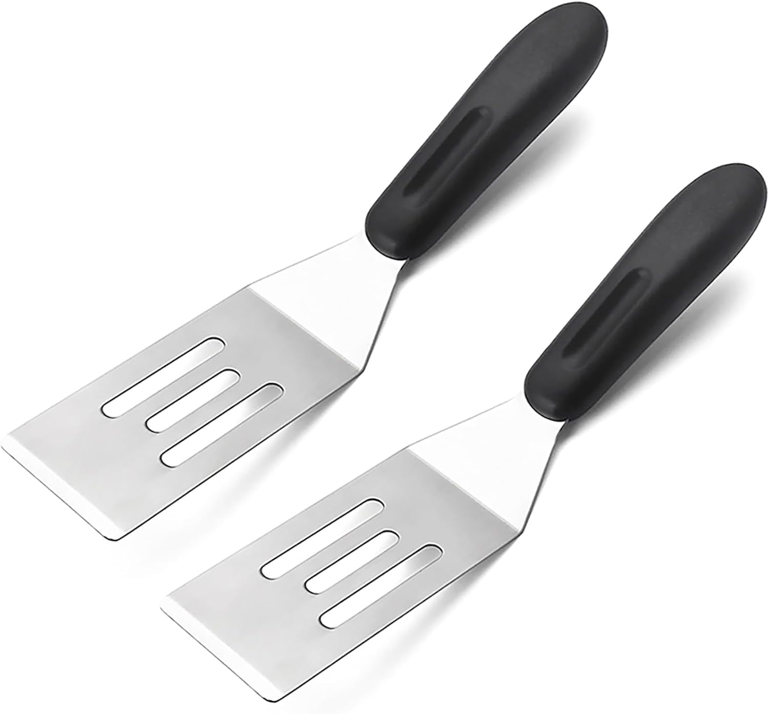 【2 Pack】 Small Metal Spatula Set, Mini Stainless Steel Serving Spatulas ...