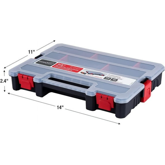 2-Pack Small Parts Organizer Box – Stackable Hardware Storage Organizer ...