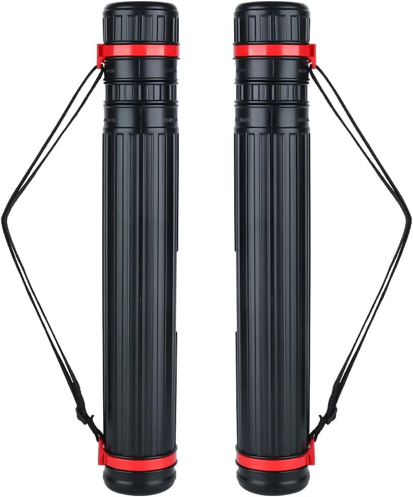 2-Pack Small Poster Tube Storage 17“ to 27” Extendable for Documents ...