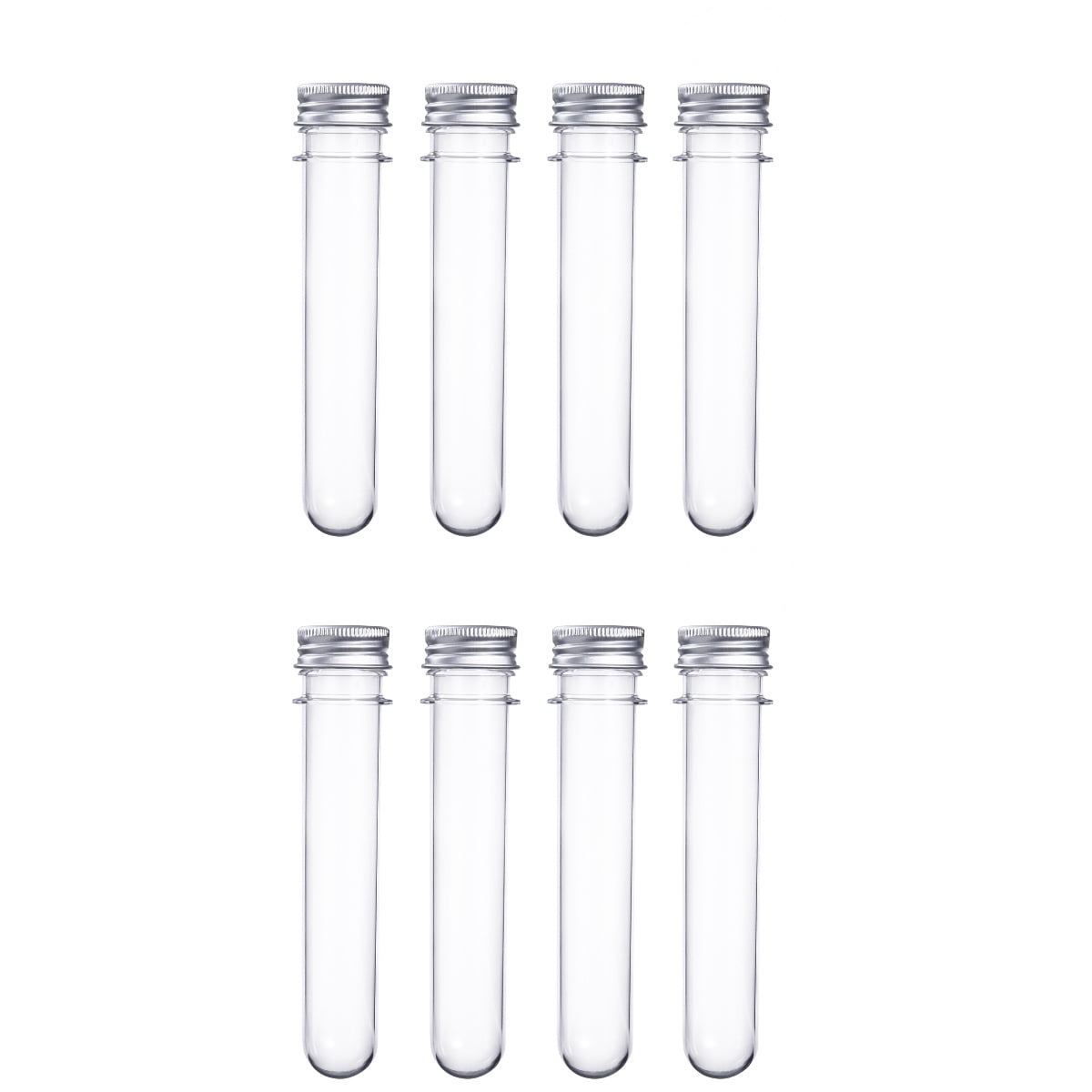 2 Pack Small Pots with Lids Clear Test Tubes Flat Food Containers ...