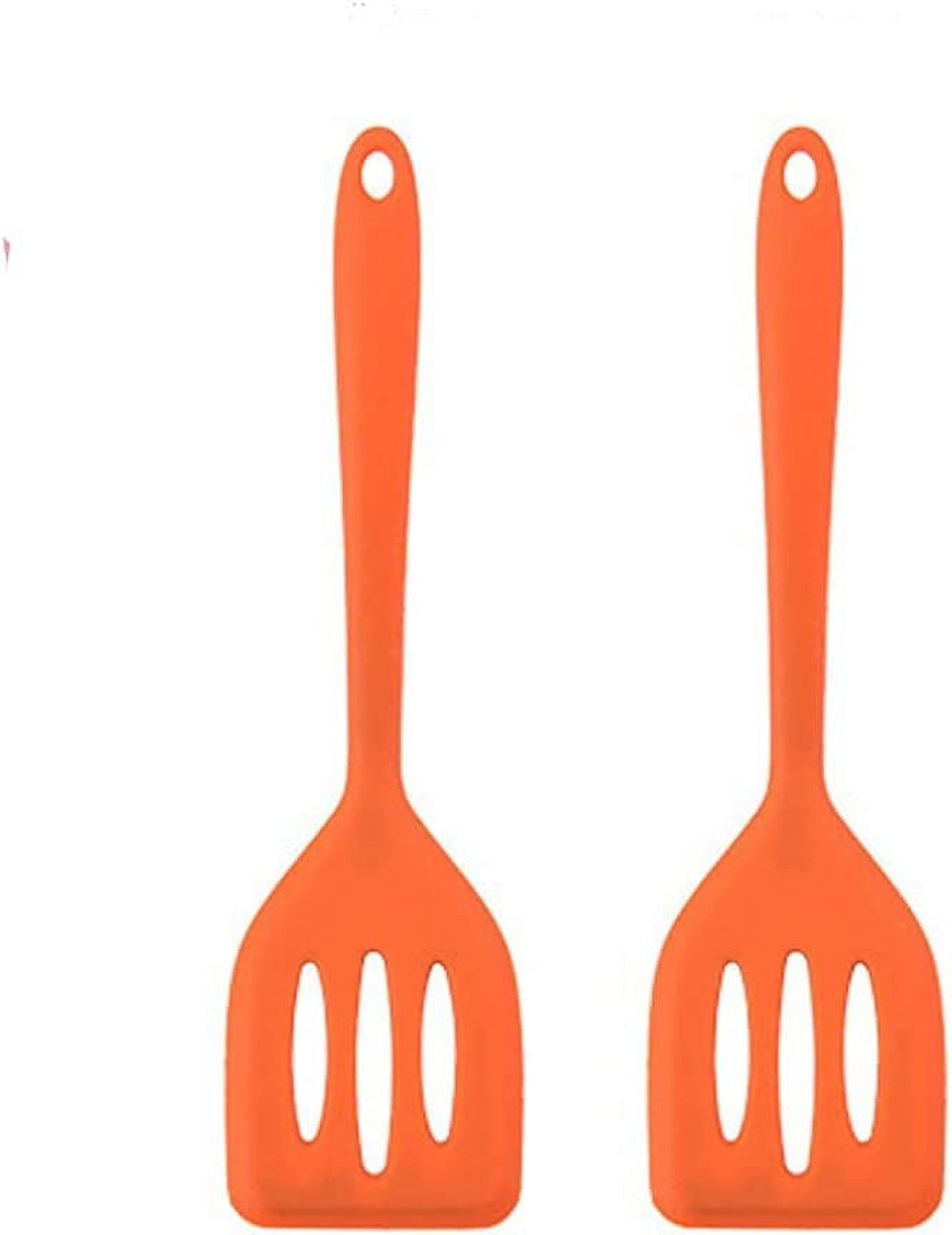 2 Pack Small Silicone Turner High Heat Resistant Slotted Spatula for ...