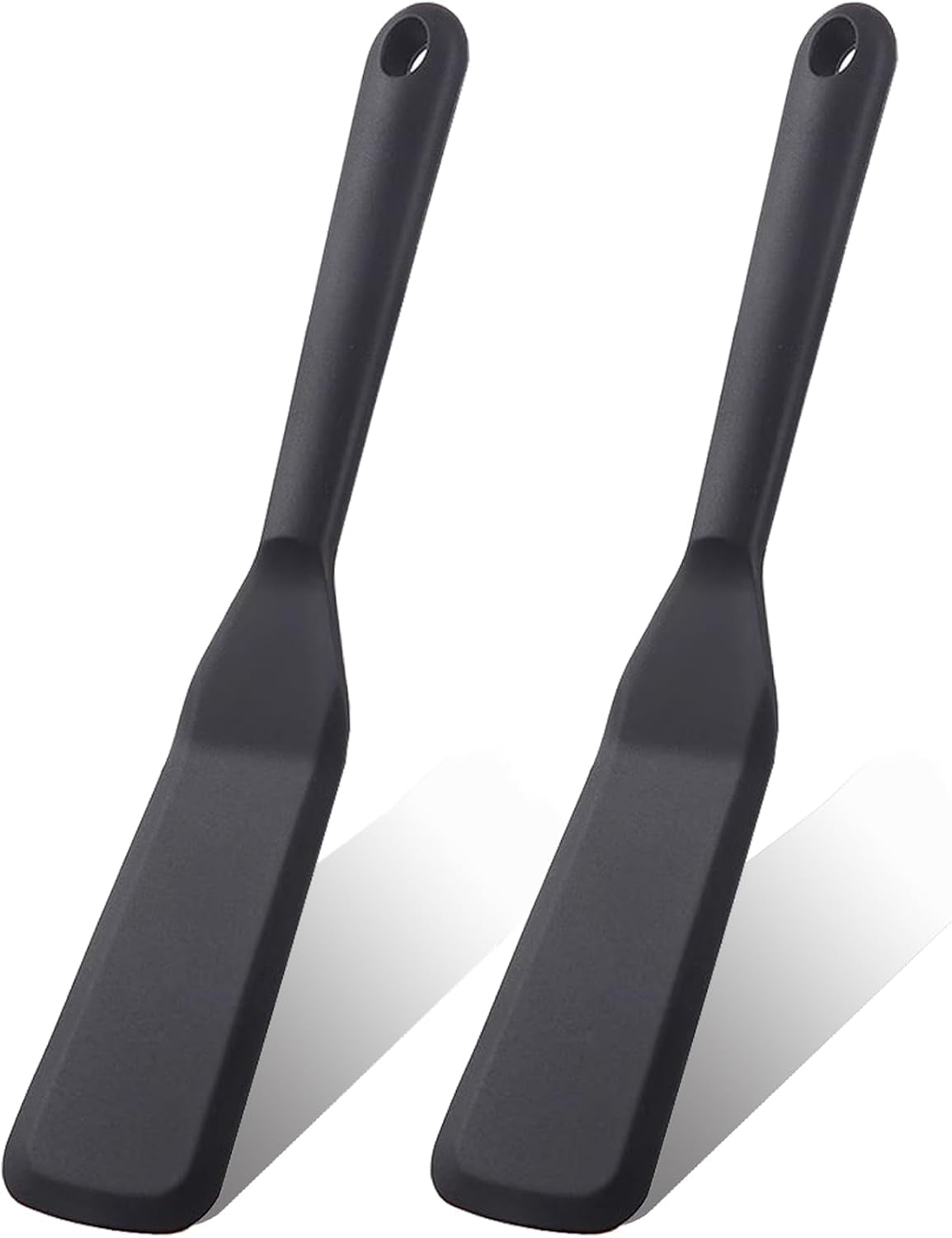 【2 Pack】Plastic Spatula for Nonstick Cookware，Thin Spatulas Silicone ...