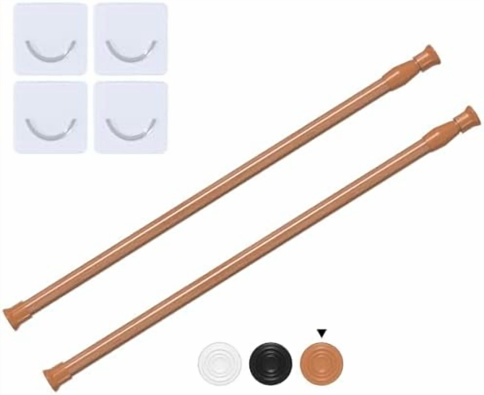 2 Pack Small Spring Tension Curtain Rod 12 to 20 Inch, Thin Tension Rod ...