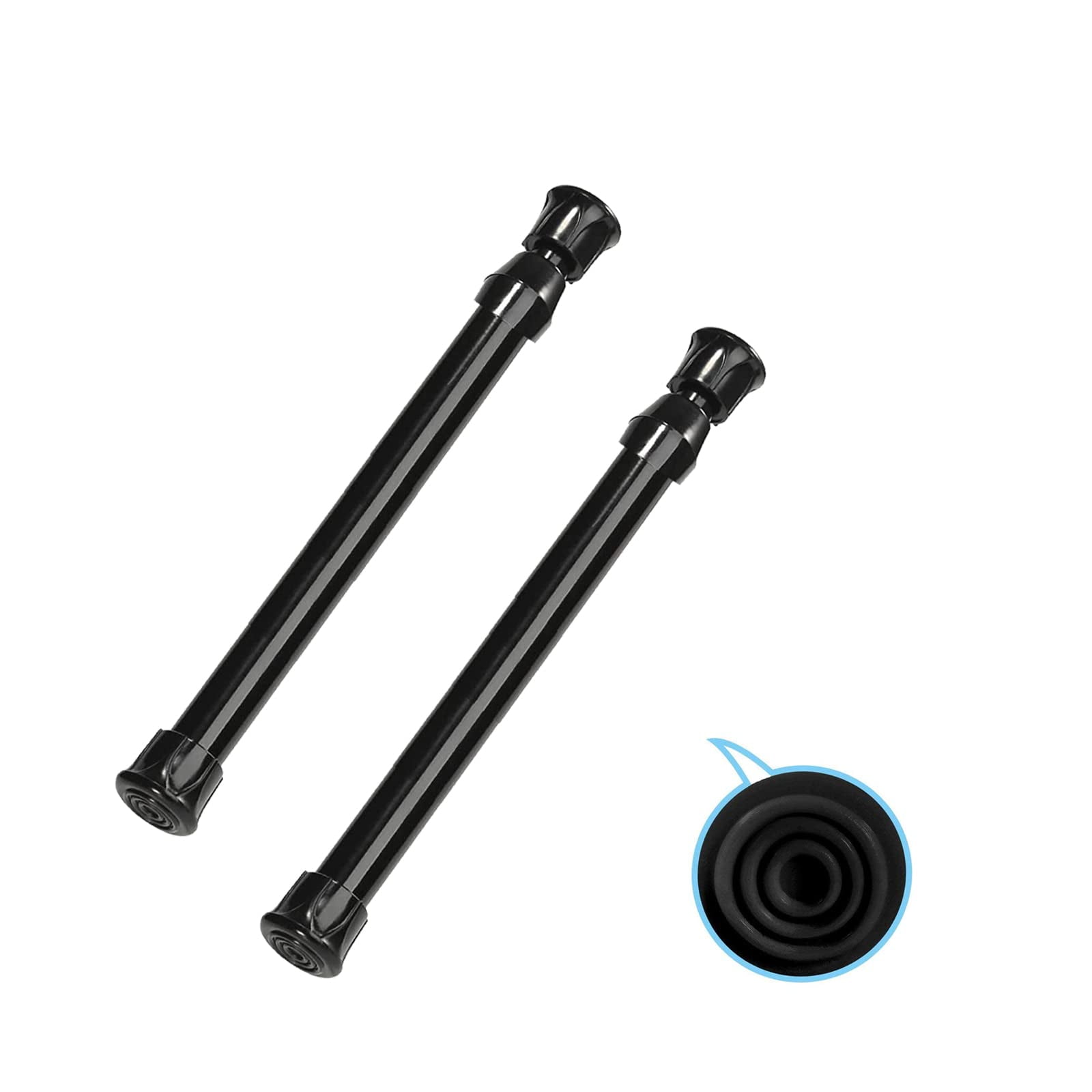 2 Pack Small Tension Rods 10 in to 15.7 Curtain Rods Window Rods in ...