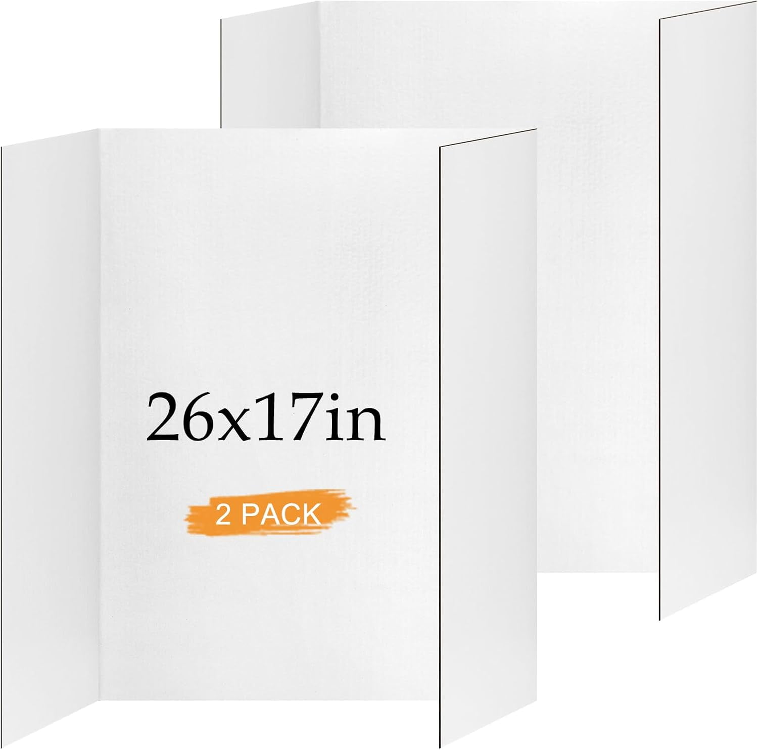 2 Pack Small Trifold Poster Board 26" x 17", white Corrugated Project ...
