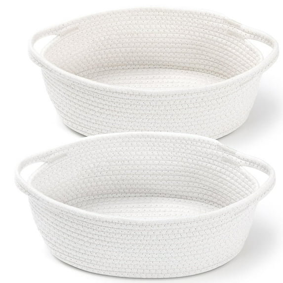 2 Pack Small Woven Basket with Gift Bags and Ribbons, Empty Decorative ...