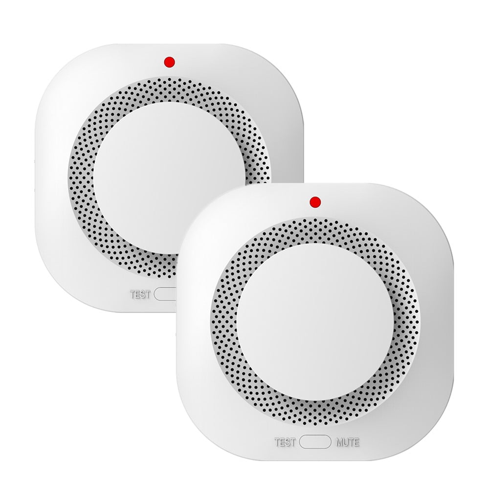 2 pack Smoke Alarm Home Security System Fire Protection Smoke Alarm ...