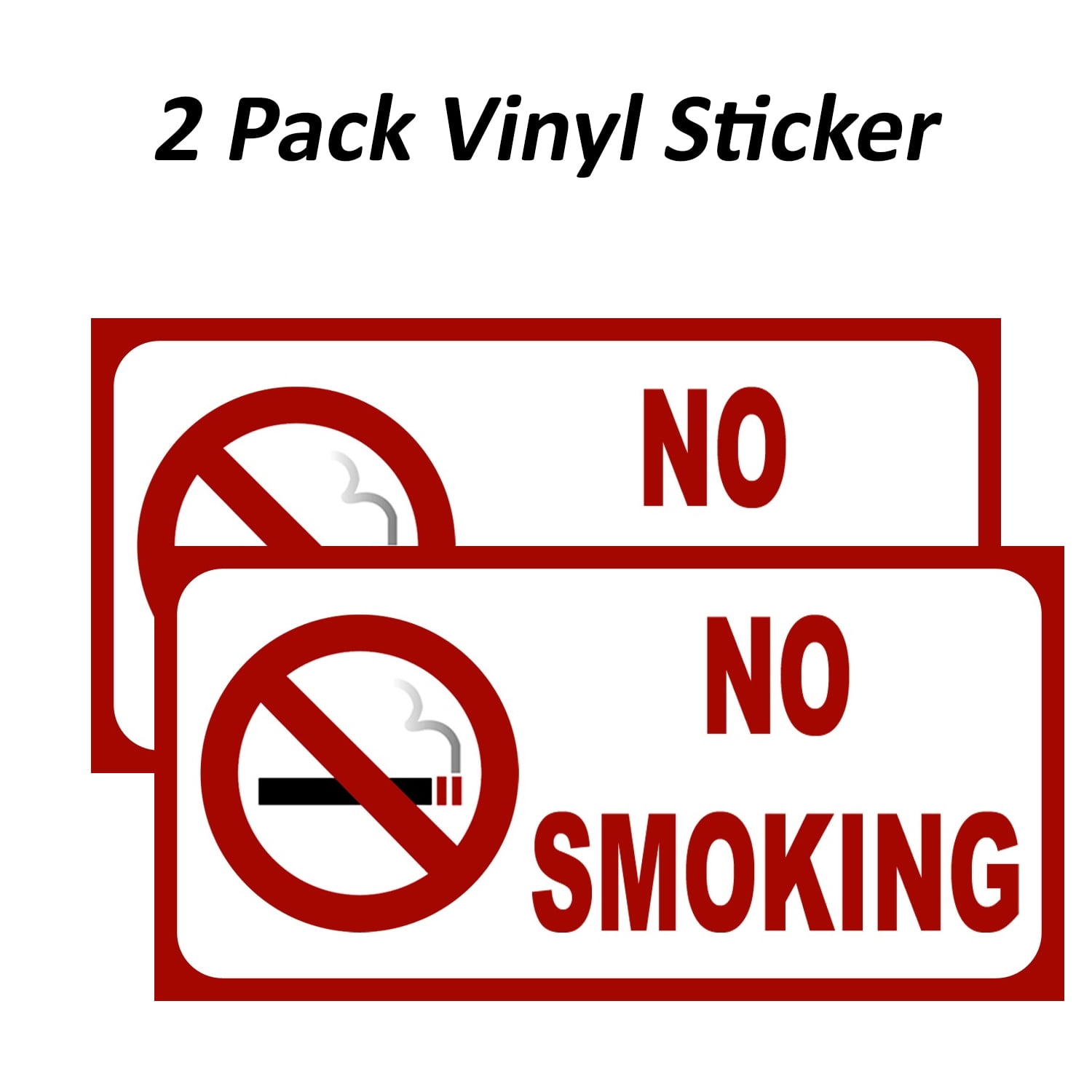 2 Pack No Smoking Stickers for Office, Residence, Home, Restaurants ...