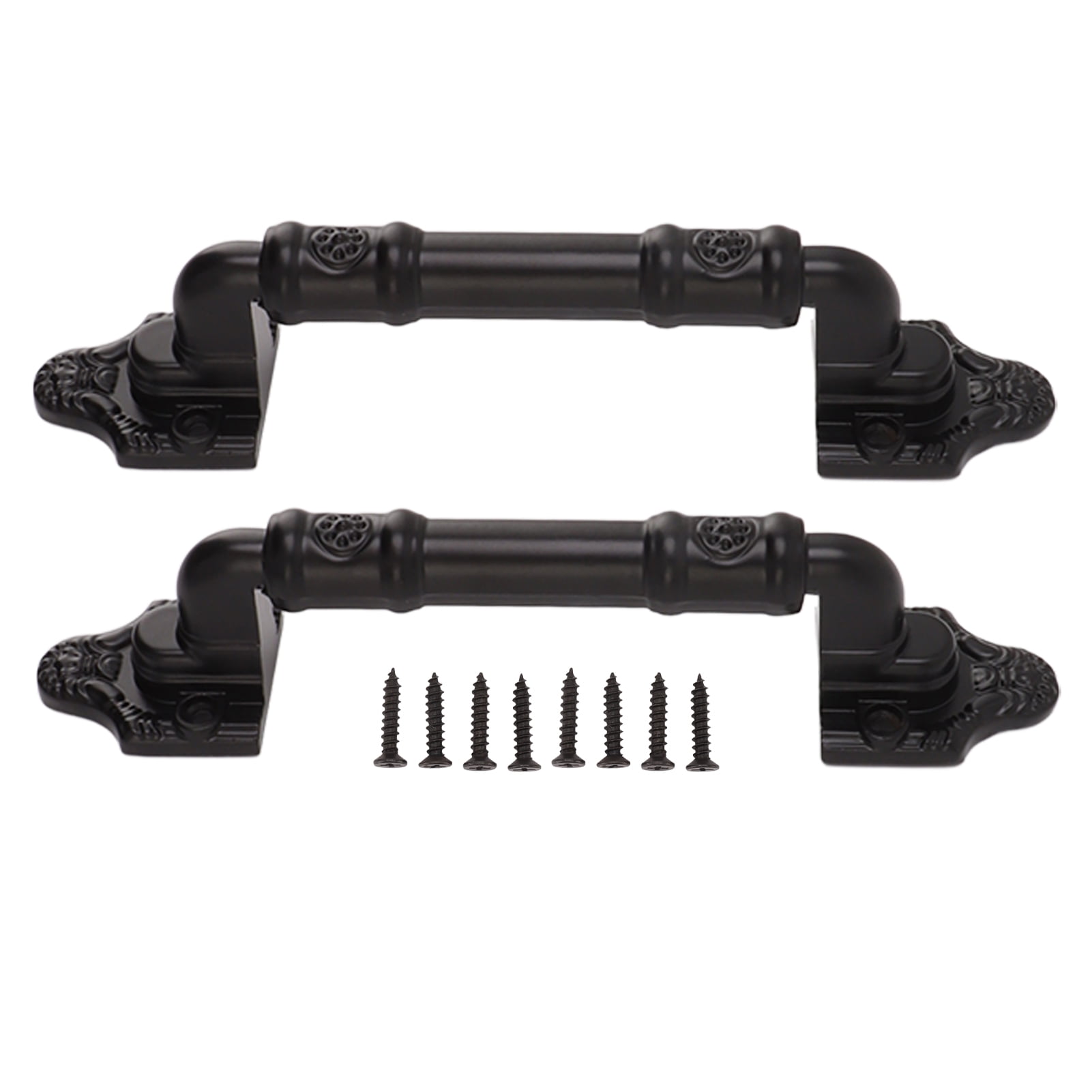 2-Pack Smooth Black Flexible Handles for Warehouse & Sliding Doors ...