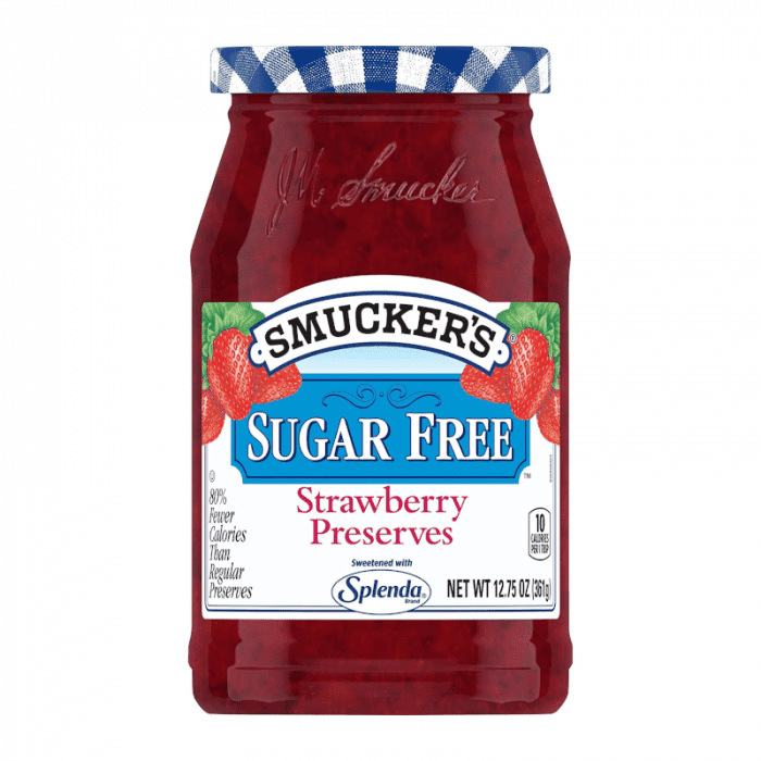 ( 2 Pack )Smucker's Strawberry Sugar Free Preserves - 12.75oz - Walmart.com