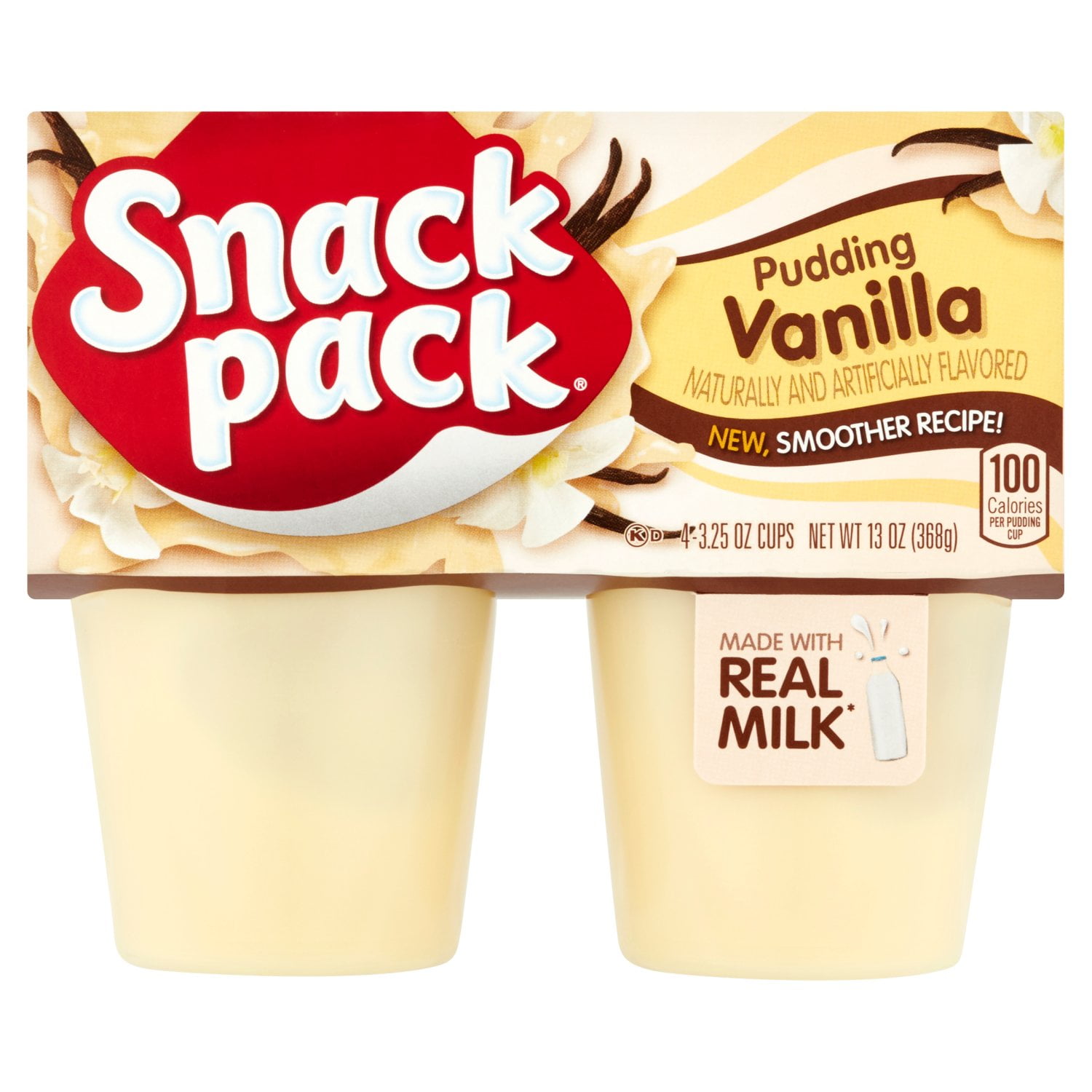 2 Pack - Snack Pack Pudding Vanilla 4 ct 13 oz Package May Vary ...
