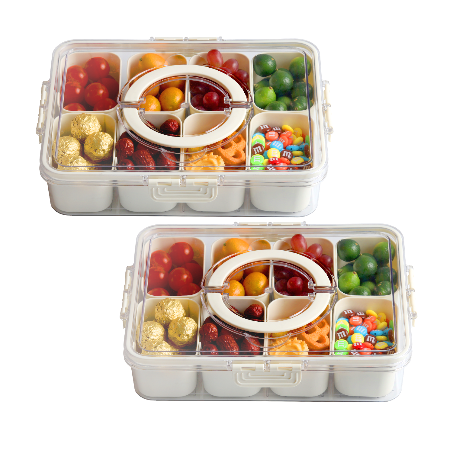 2-Pack Snackle Box Container, Removable Snackle Box with Handle for ...