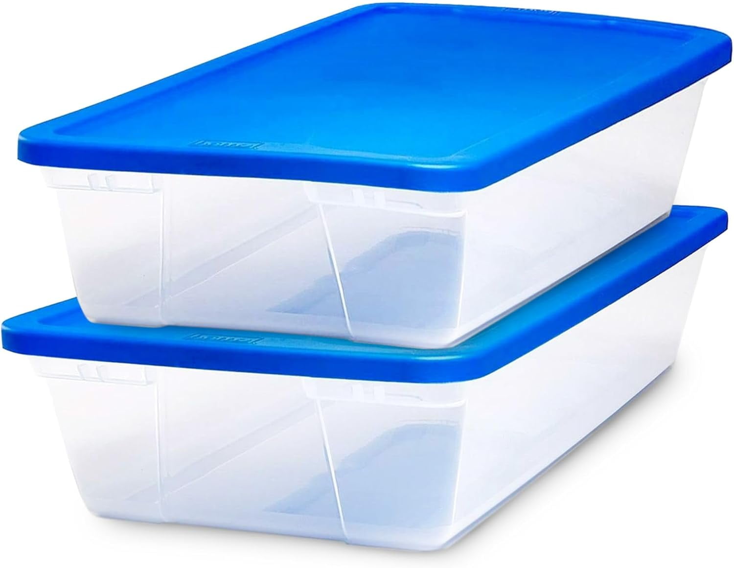 2-Pack Snaplock, Large Clear Plastic Storage Bins with Lids, 41 Quart ...