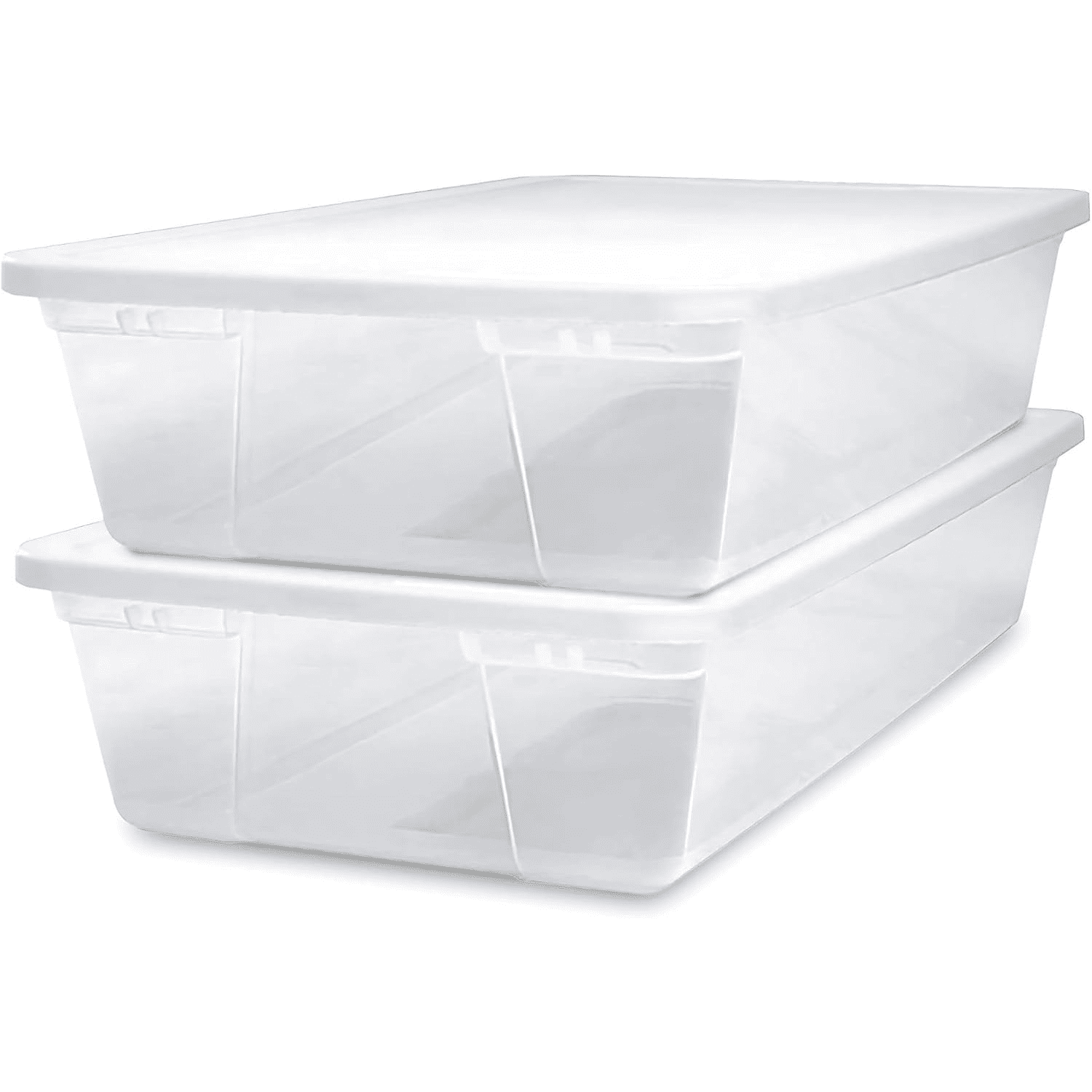 2-Pack Snaplock, Large Clear Plastic Storage Bins with Lids, 41 Quart ...