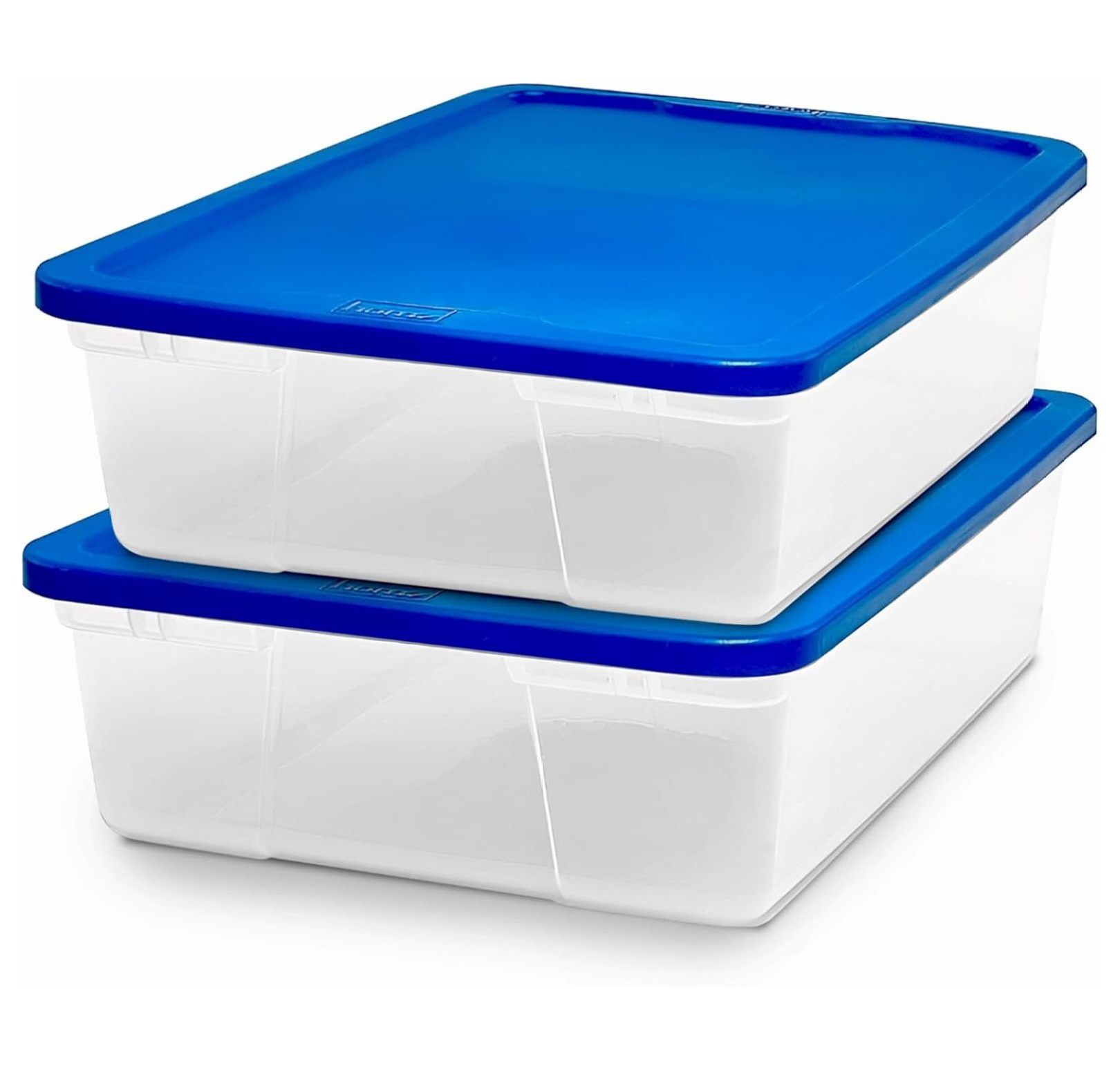 2-Pack Snaplock, Small Clear Plastic Storage Bins with Lids, 28 Quart ...