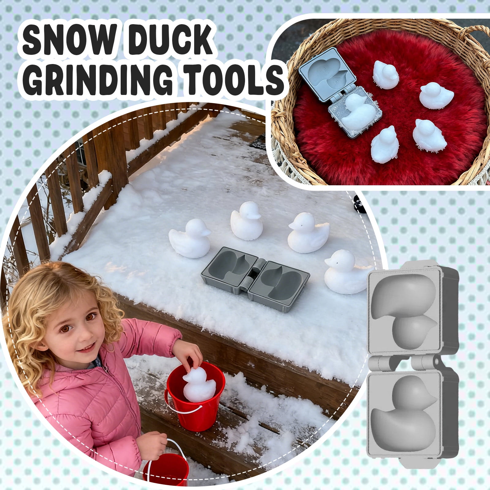 2 Pack Snowball Maker Tool Snow Ball Shaper Molds Toys for Kids Snow ...