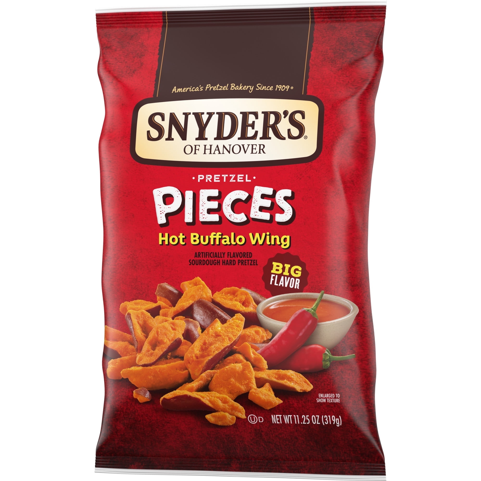 (2 Pack) Snyder's of Hanover Hot Buffalo Wing Flavored Pretzel Pieces, 11.25 oz - Walmart.com
