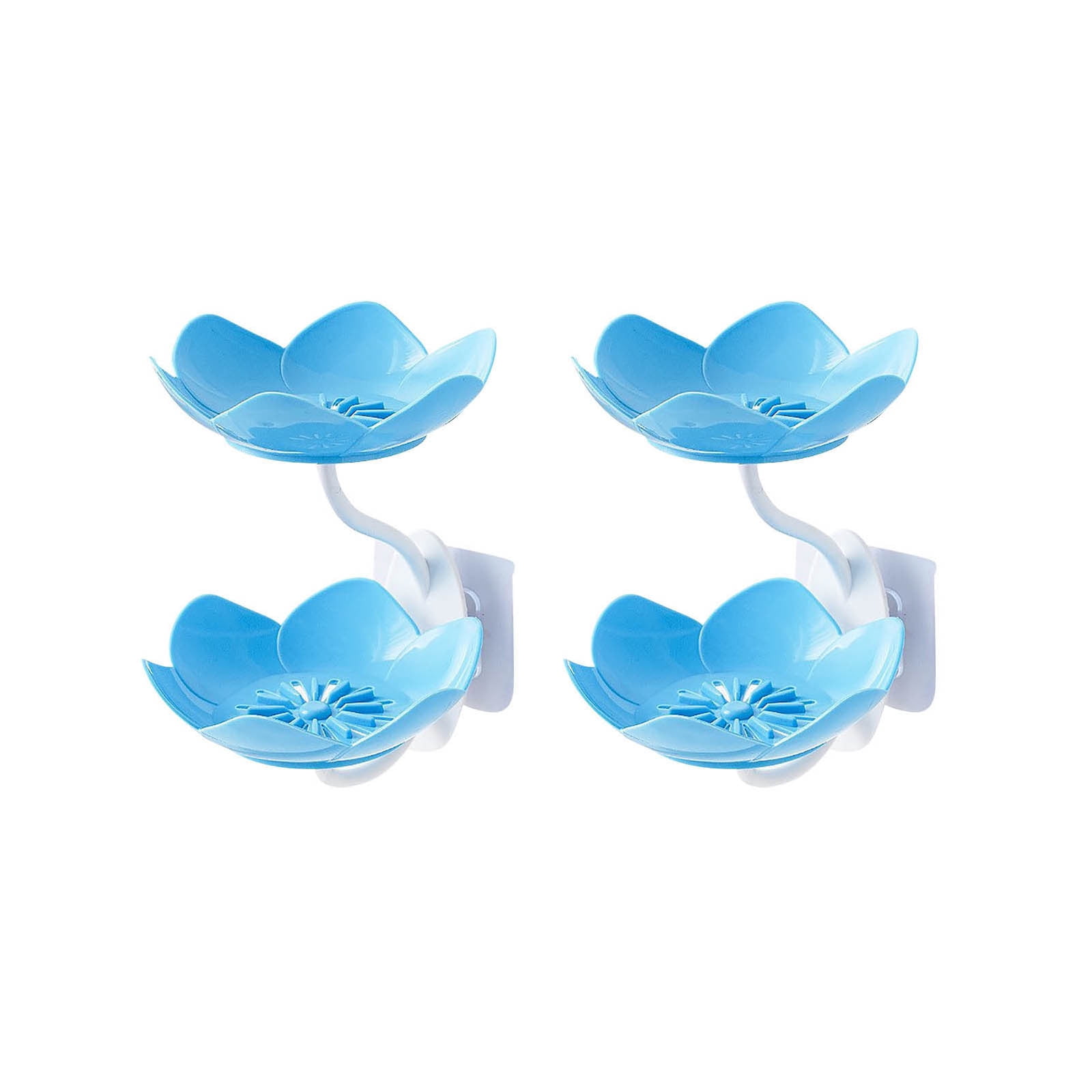 2 Pack Soap Dish Set Lotus Design Drainage Soap Holder Bathroom Kitchen ...