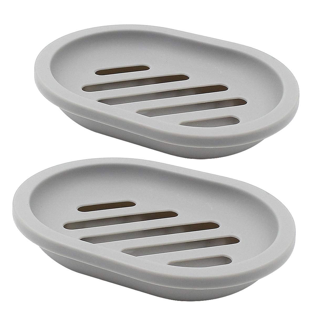 2-Pack Travel Soap Dish with Slotted Drain, Soap Holder, Easy Cleaning ...