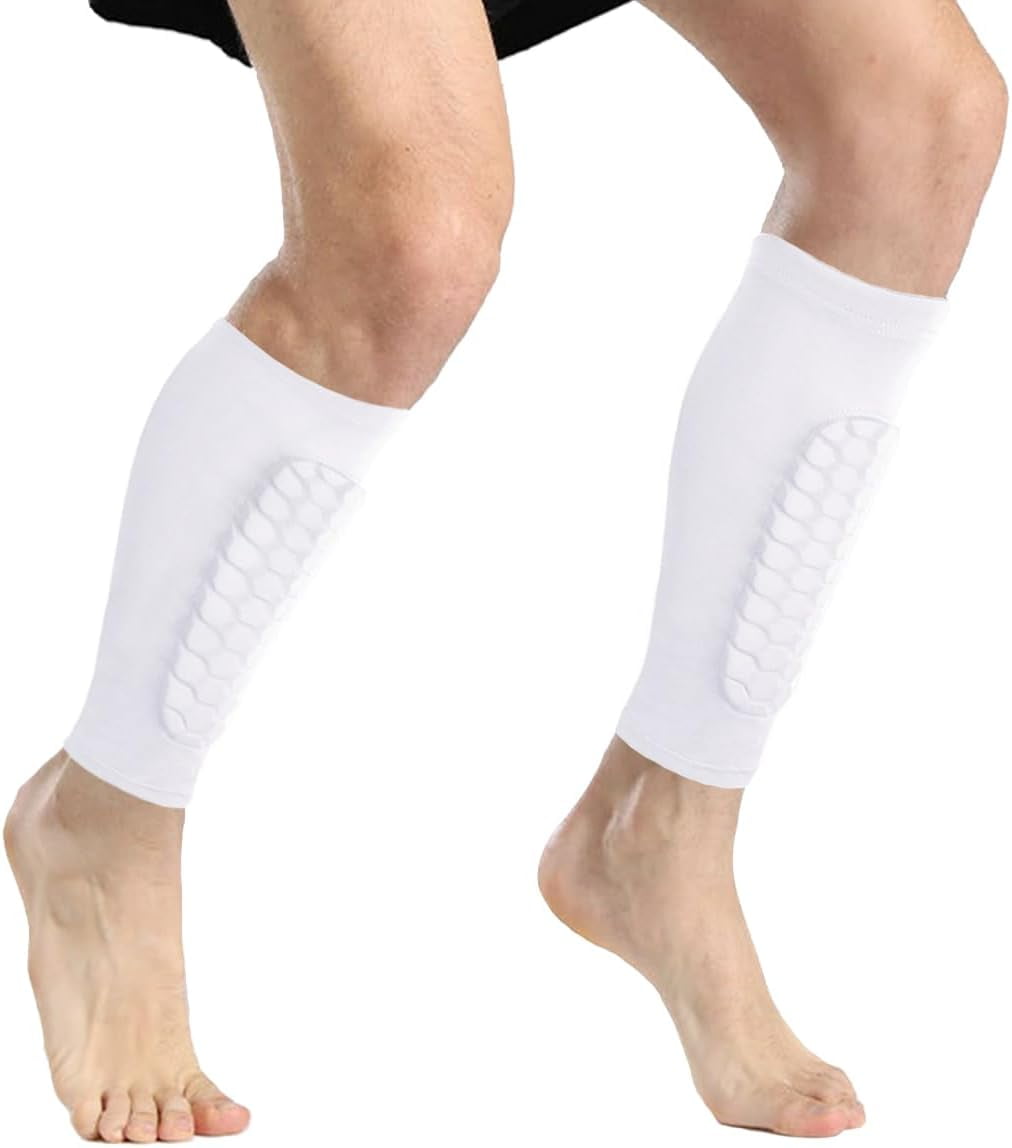 2 Pack Soccer Shin Guards for Adults & Kids, Honeycomb Pads Shin ...
