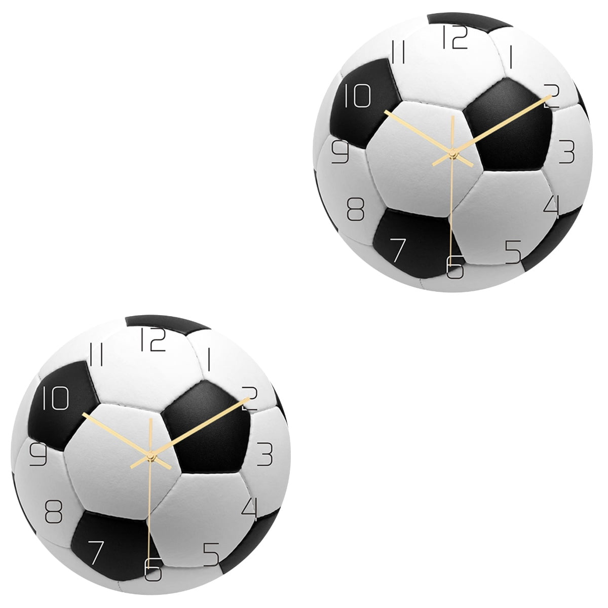 2 Pack Soccer Wall Digital Clocks Bedside Rustic Decor Vintage Home ...