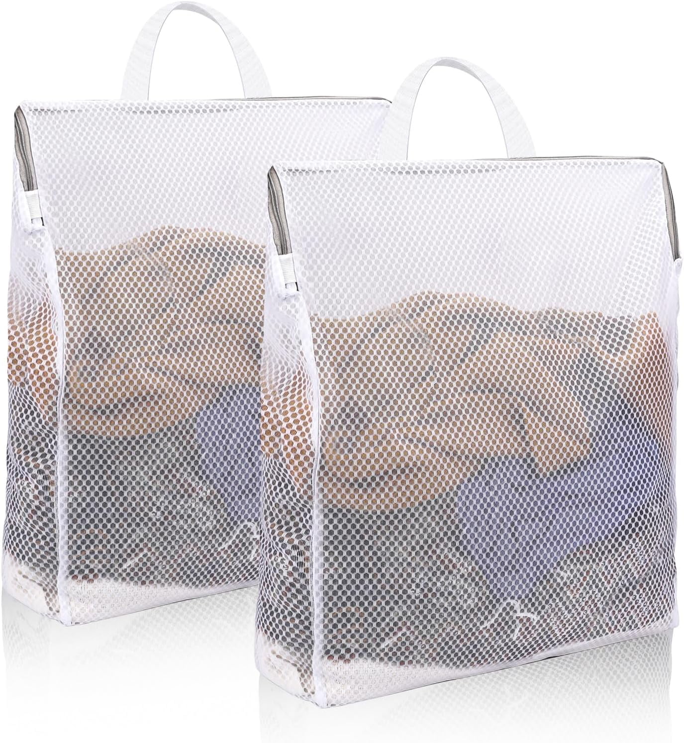 2 Pack Socks Laundry Bag, Large Hanging Mesh Wash Bags with Handle, 40 ...