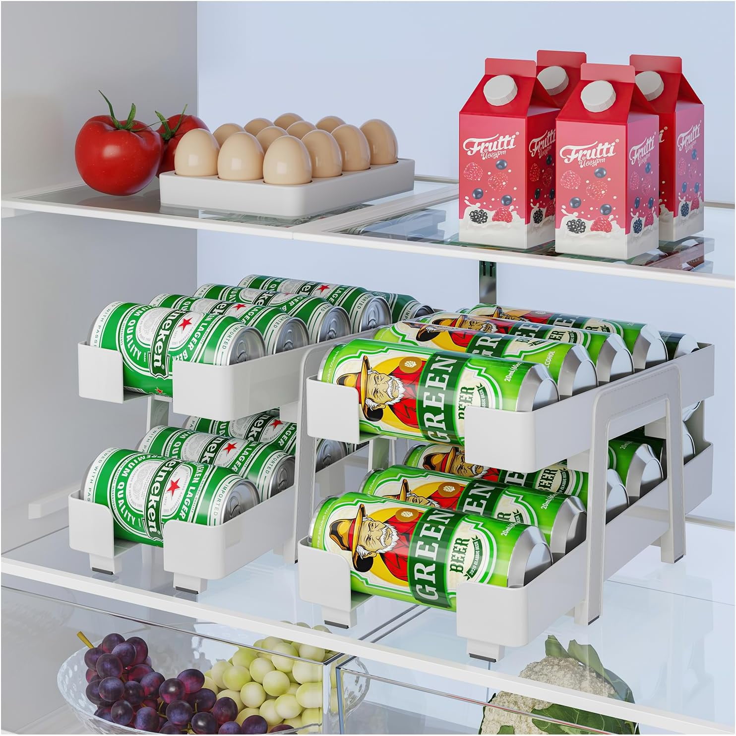 2 Pack Soda Can Organizer,Soda Can Dispenser for Refrigerator ...