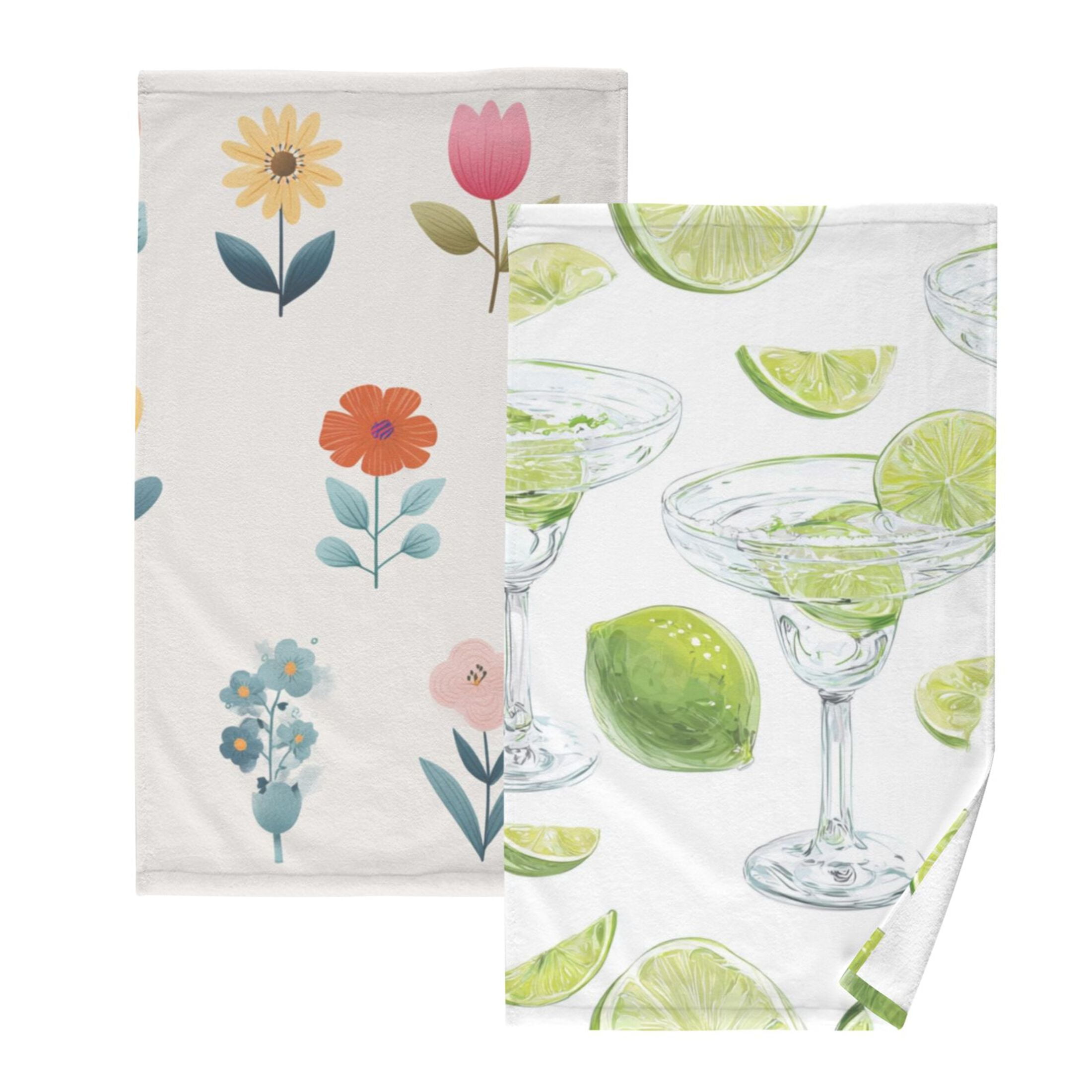 2-Pack Soft 100% Cotton & Highly Absorbent Bath Towel 2 Defferent ...