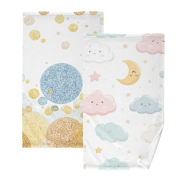 2-Pack Soft 100% Cotton & Highly Absorbent Bath Towel 2 Defferent ...