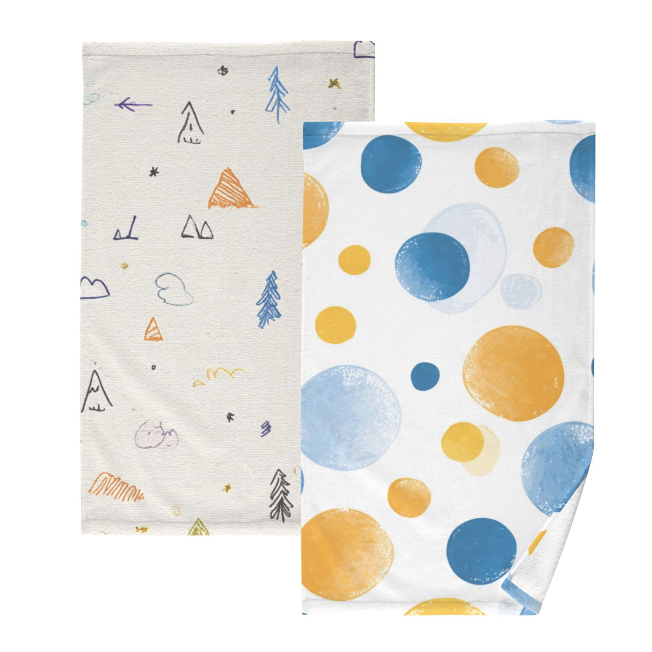 2-Pack Soft 100% Cotton & Highly Absorbent Bath Towel 2 Defferent ...