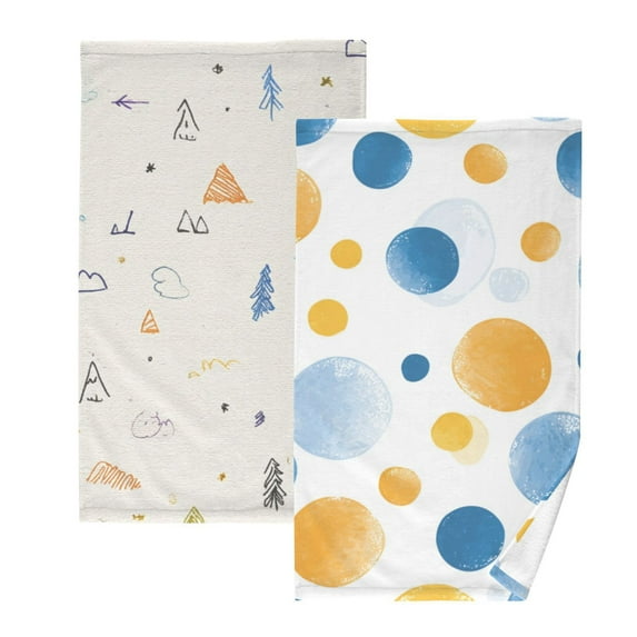 2-Pack Soft 100% Cotton & Highly Absorbent Bath Towel 2 Defferent ...