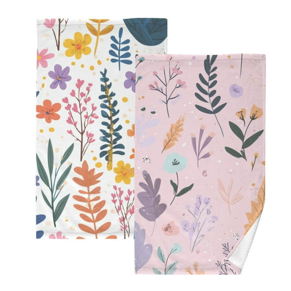 2-Pack Soft 100% Cotton & Highly Absorbent Bath Towel 2 Defferent ...