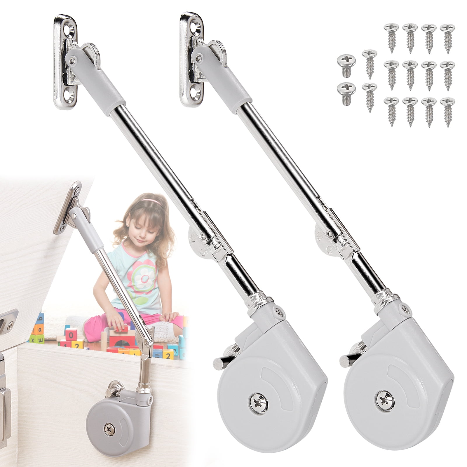 2 Pack | Soft Close Hinges for Toy Boxes, Wooden Chests, Cedar Storage ...