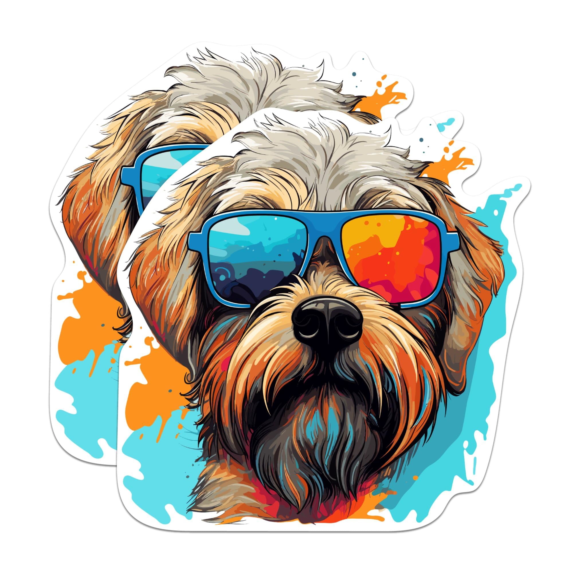 (2 Pack) Soft Coated Wheaten Terrier Dog Stickers - Soft Coated Wheaten ...
