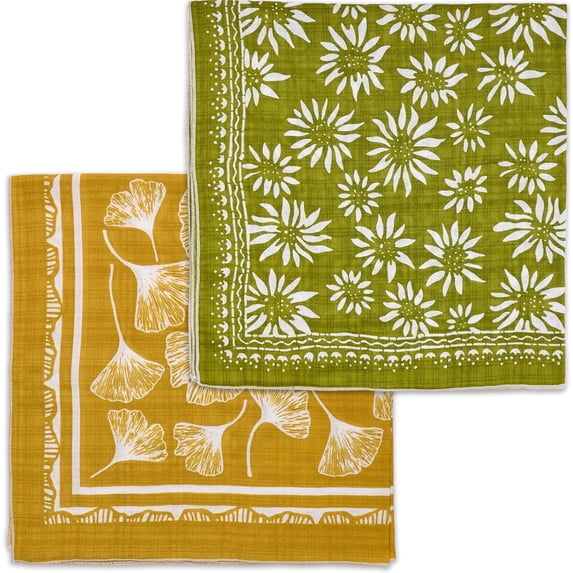 2 Pack Soft Cotton-Blend Bandana for Women and Men, 21.6''x 21.6'' Neck ...