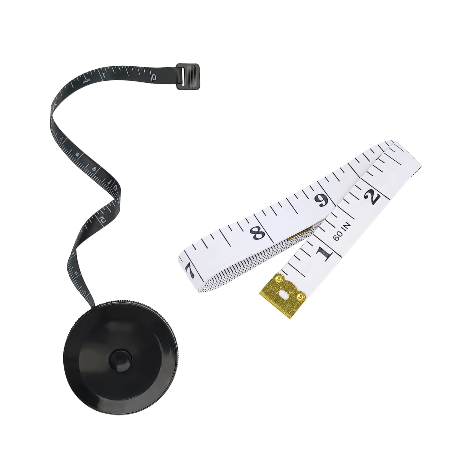 2 Pack Soft Sewing Tape Measure Retractable Measuring for Body Fabric ...
