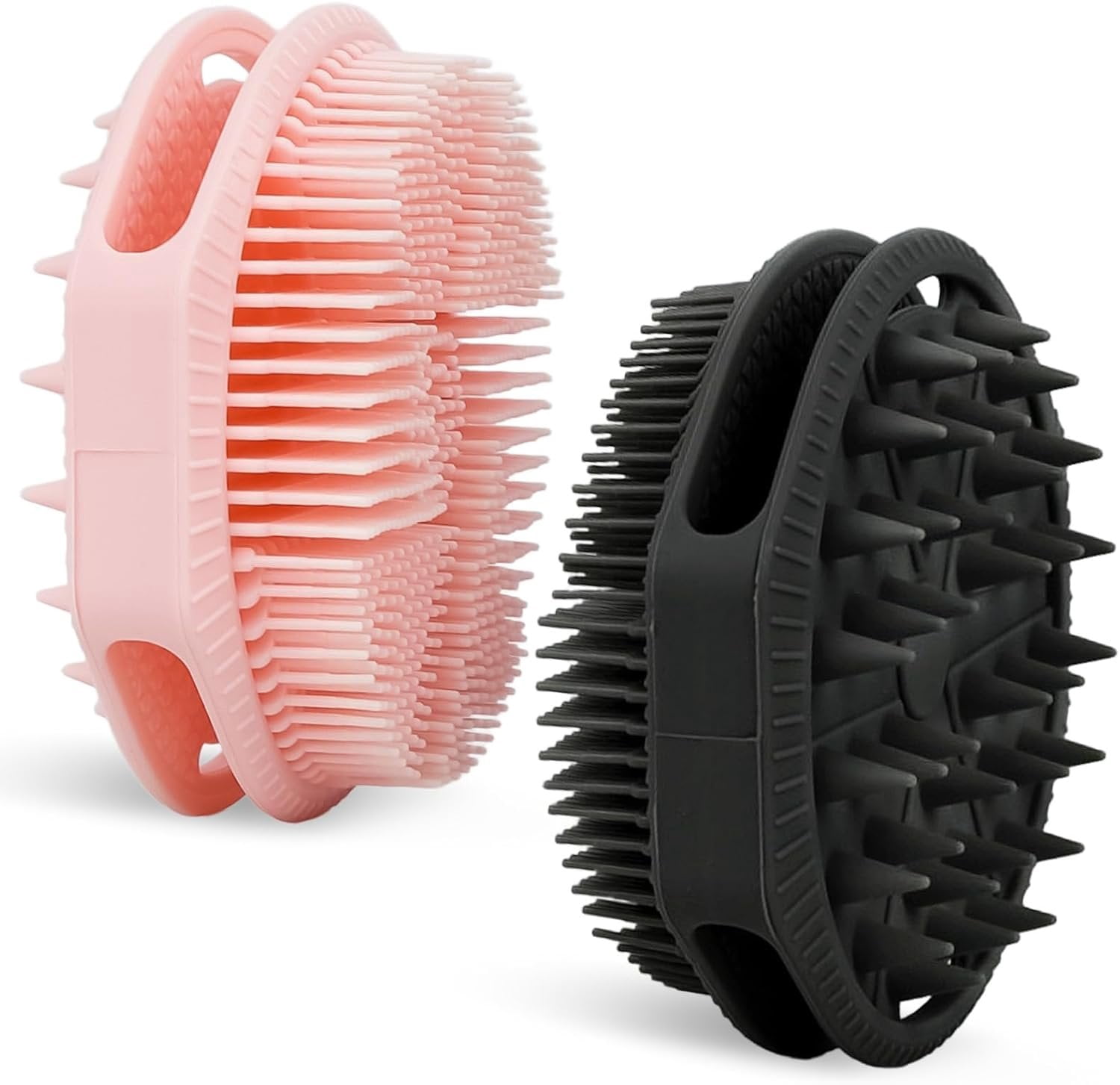 2-Pack Soft -Sided & Loofah | Gentle Shower Brush for Men & Women ...