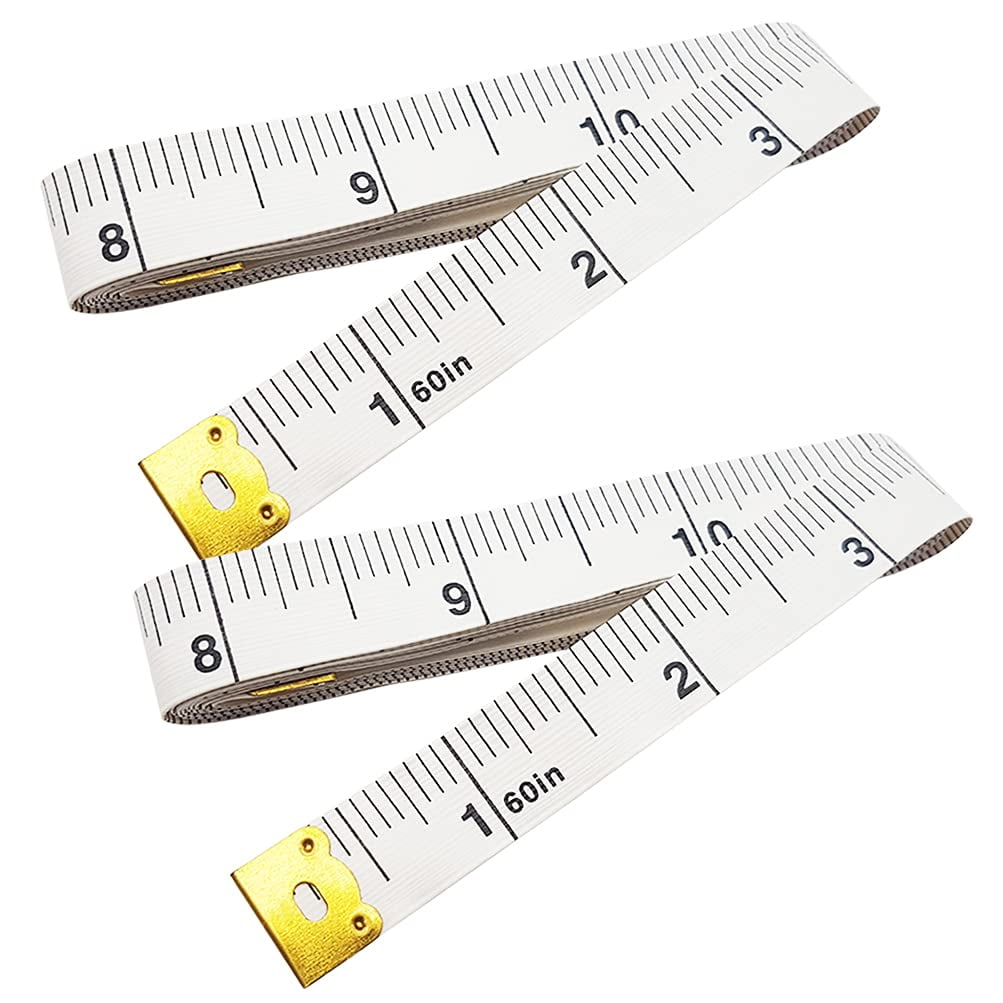 2 Pack Soft Tape Measure, Double Scale Flexible Ruler for Body Weight ...