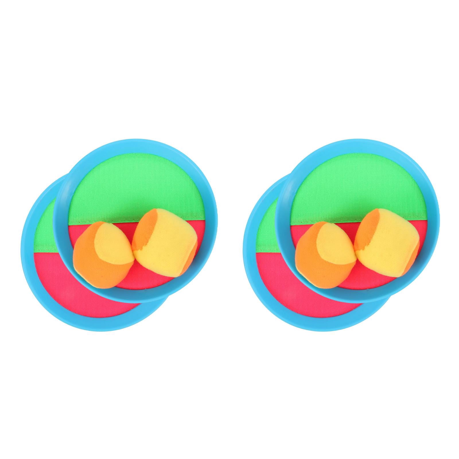 2 Pack Soft Tennis Balls Paddle with Catcher Mitts Racket and for Kids ...